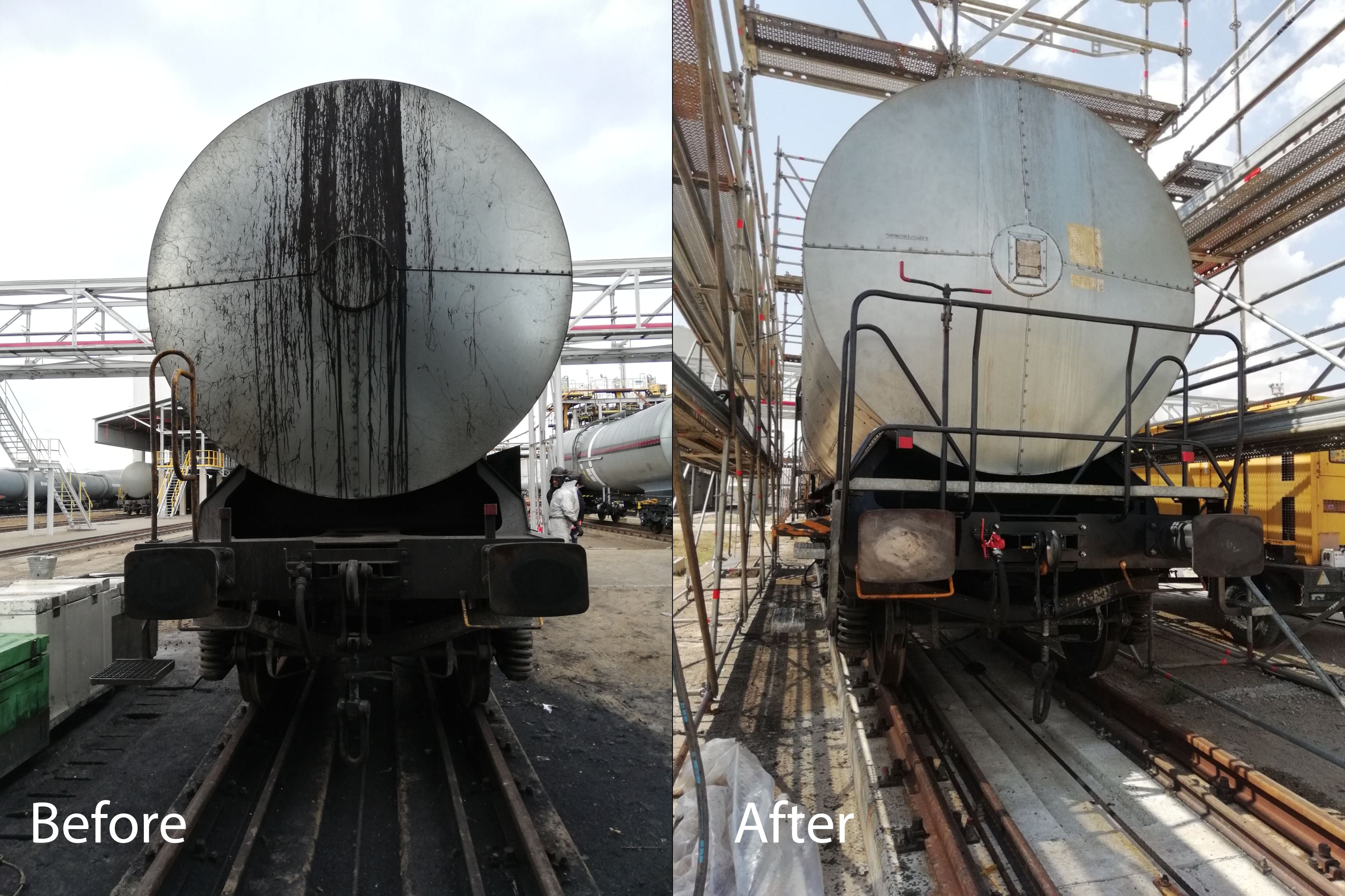 How do you clean a dirty train?