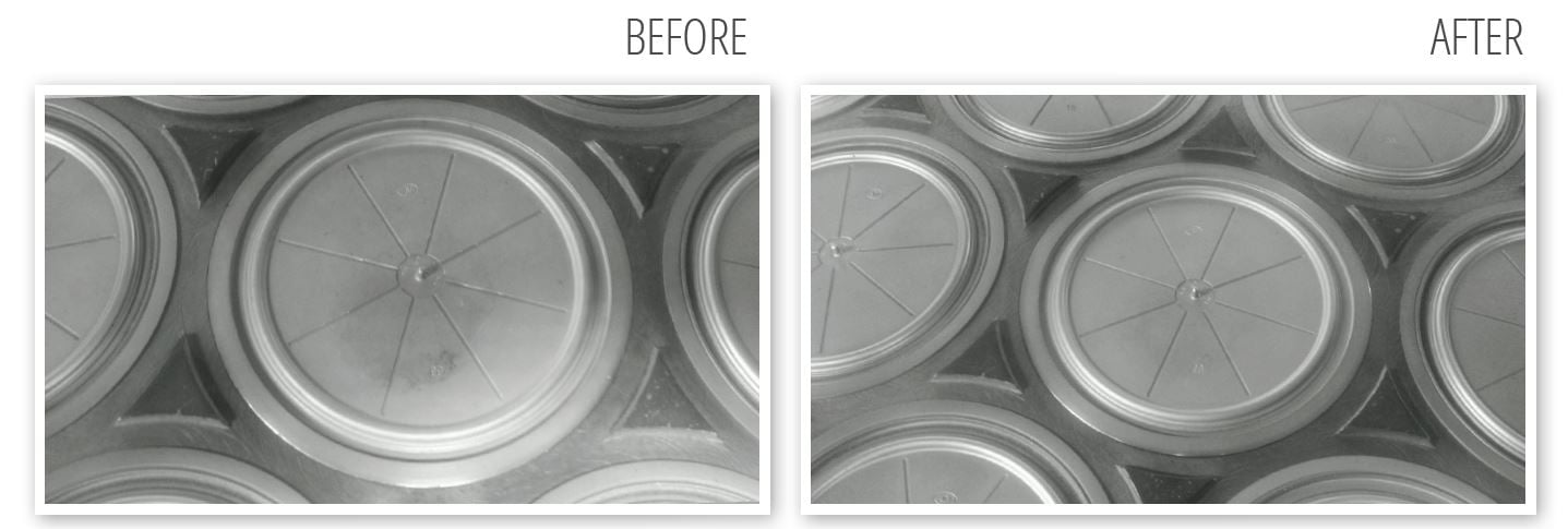 What is the best way to clean a rubber mold?
