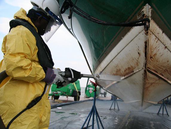 How vessels were safely decontaminated after environmental disaster
